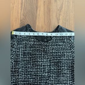 Zara | Tops | Nwt Zara Trf Collection Tweed Crop Top With Faux Leather ...
